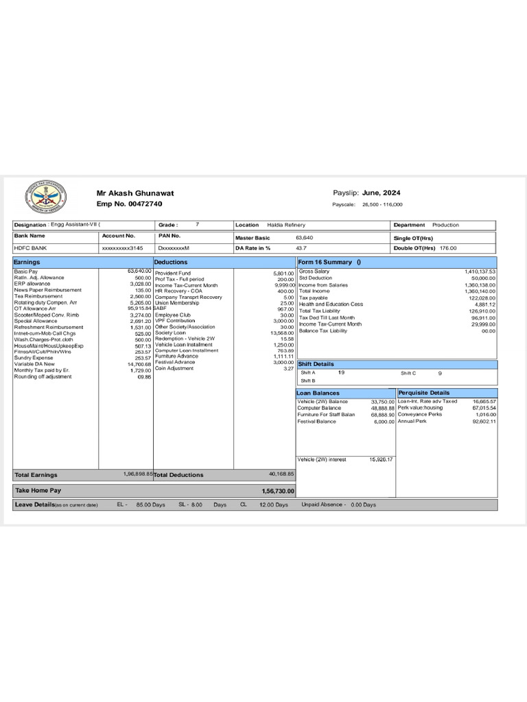 Pay Slip Drdo PDF | PDF