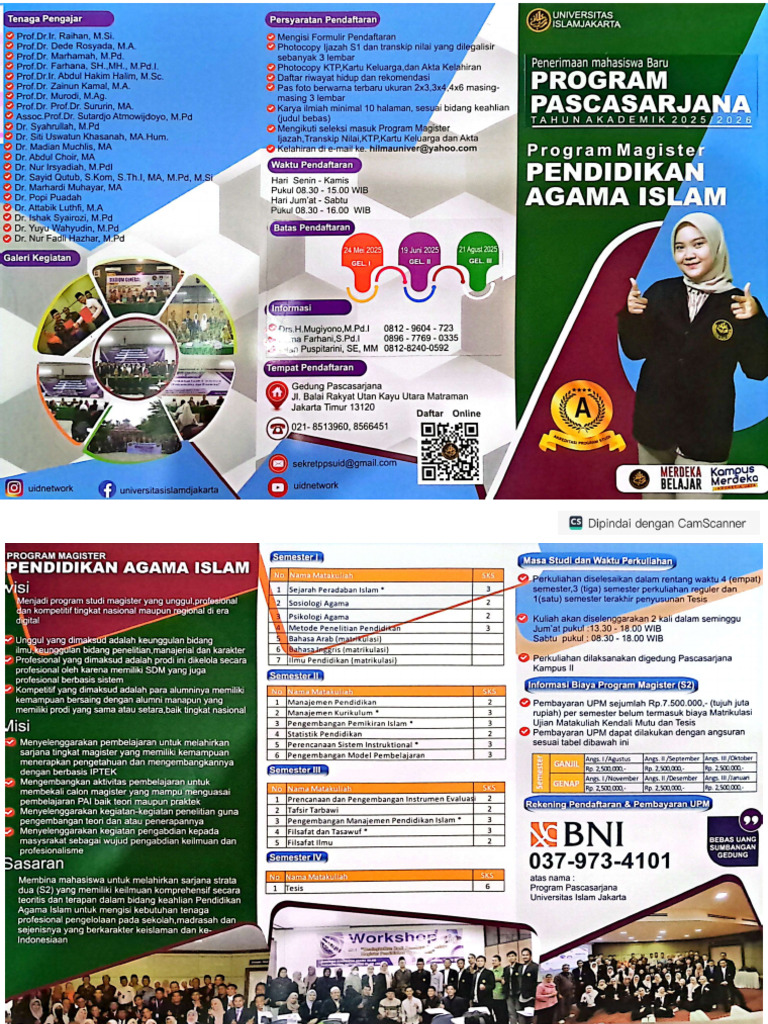 Brosur s2 2025 UIN Jakarta | PDF