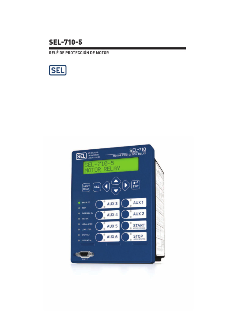 SEL-710-5: Relé de Protección de Motor | PDF | Relé | Motores
