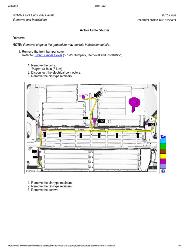 Active Grille Shutter Removal and Installation | PDF
