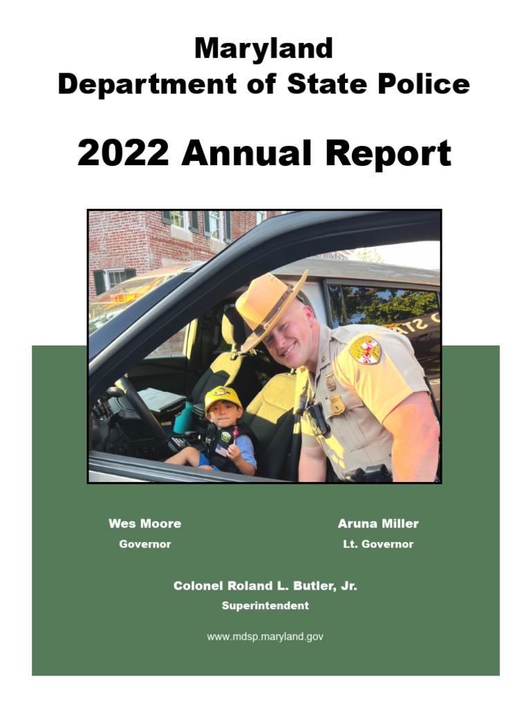 Maryland State Police 2022 Annual Report | PDF | Traffic Stop | Fentanyl