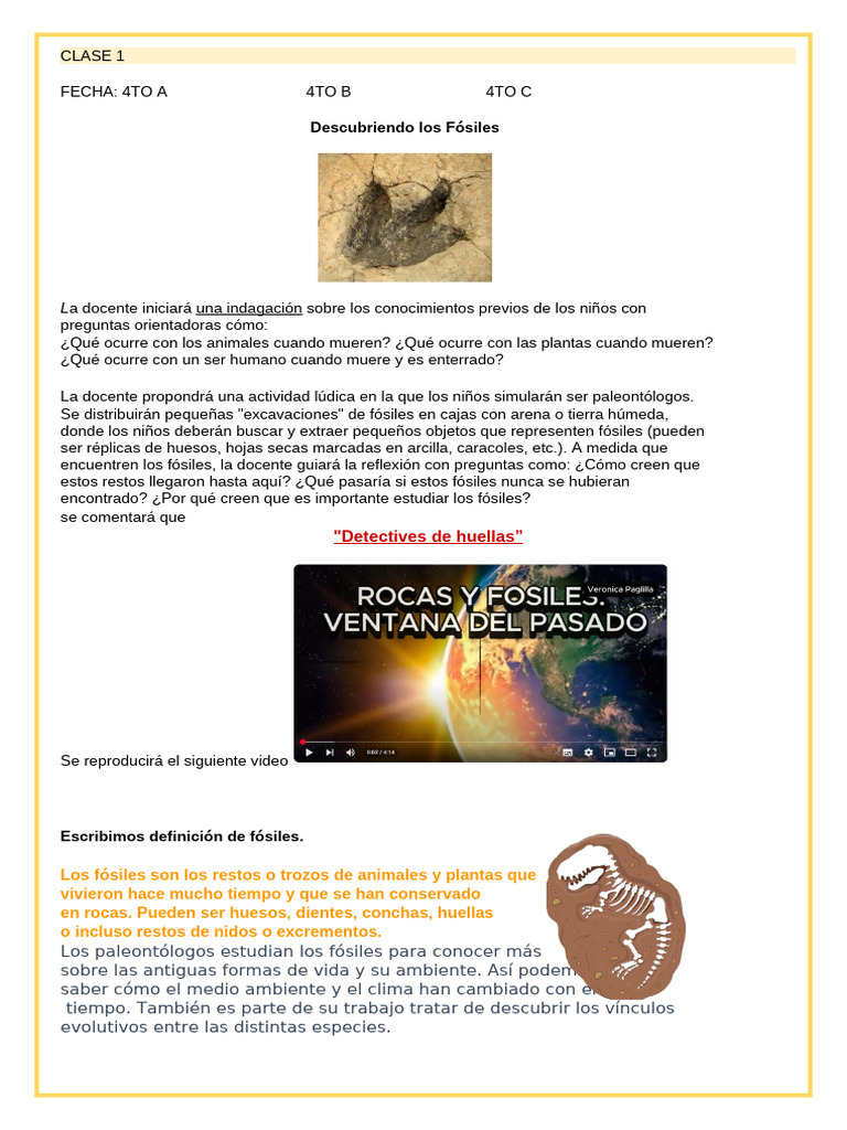 CN Fosiles Clases | PDF | Fósil | Biología evolucionaria