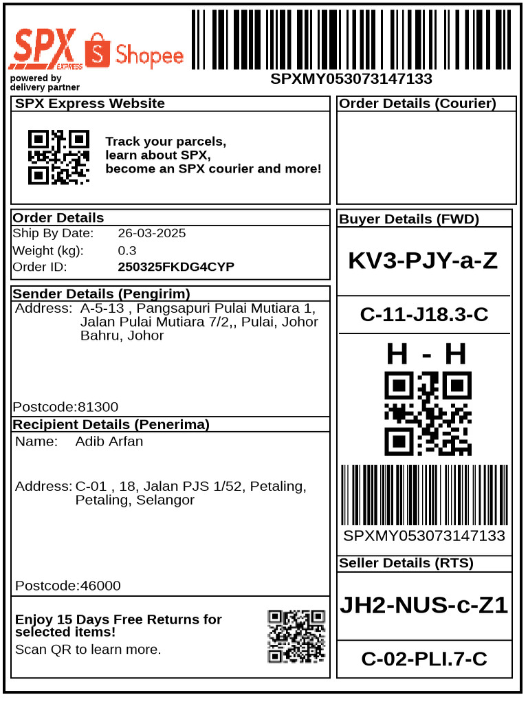 SPX Express Tracking and Waybill Guide | PDF