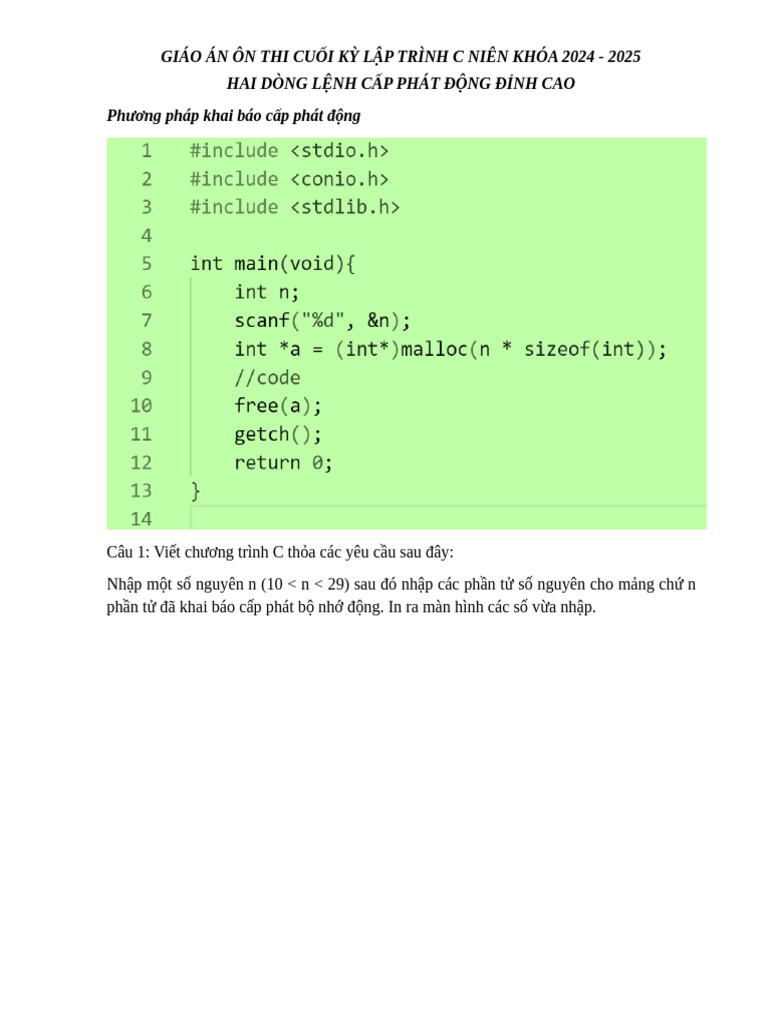 Malloc Và Cấu Trúc | PDF