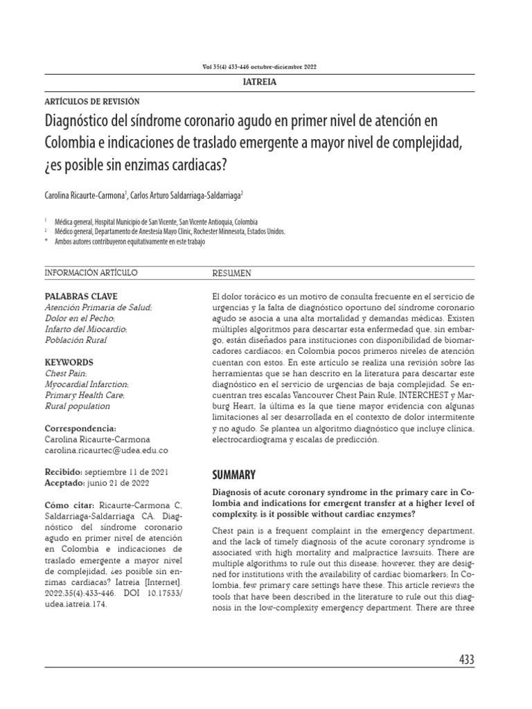 0121 0793 Iat 35 04 433 | PDF | Infarto de miocardio | Enfermedades ...
