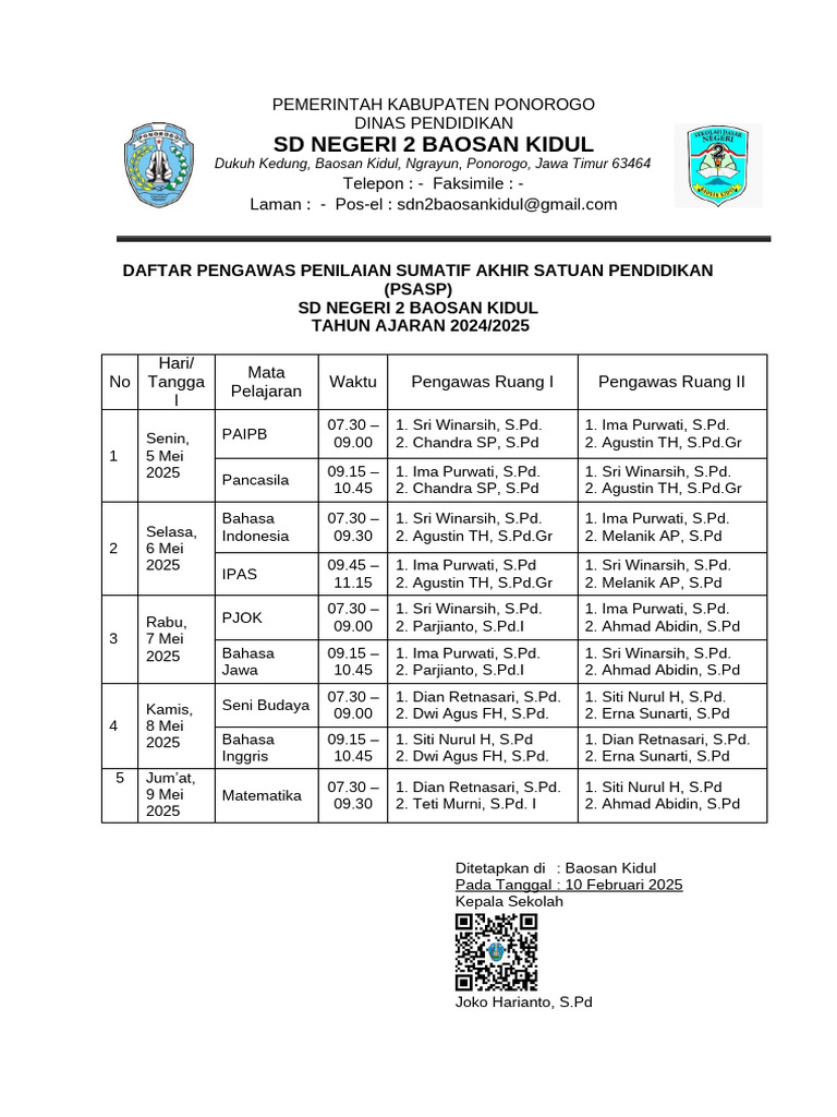 JADWAL PSASP | PDF