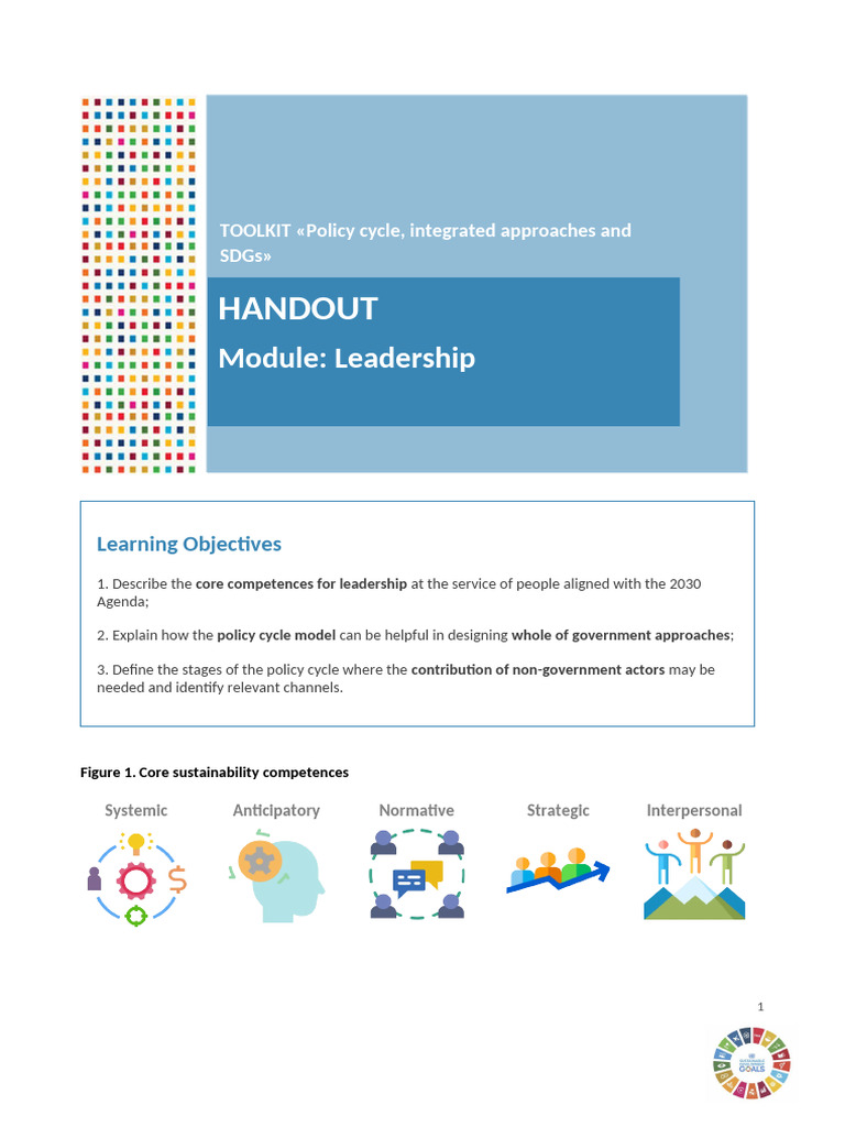 Handout Module Leadership | PDF | Sustainability | Policy