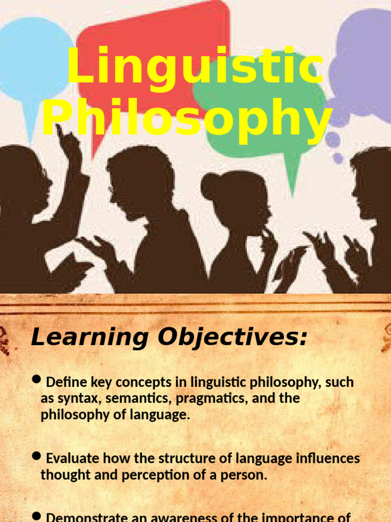 Understanding Linguistic Philosophy | PDF | Semantics | Linguistics