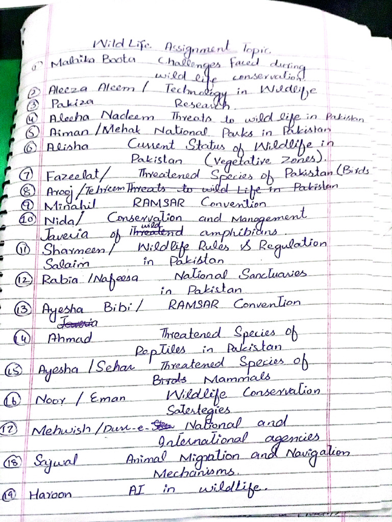 Assignment Topic Wildlife | PDF