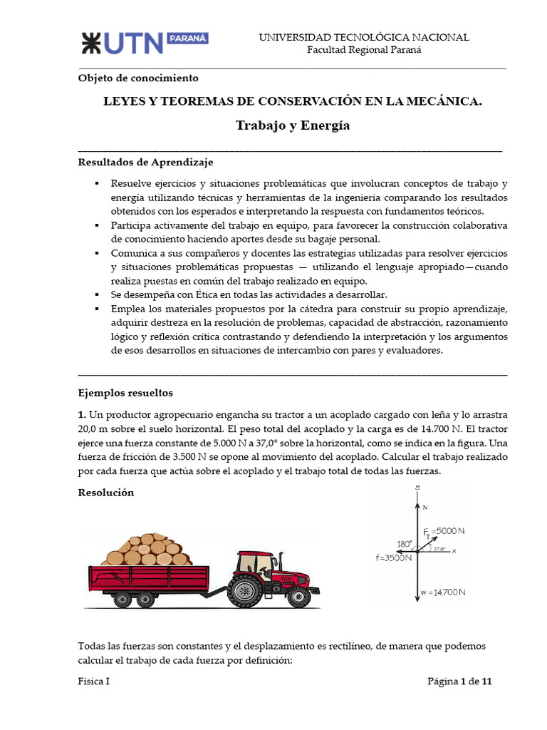 5-Leyes y Teoremas de Conservación en La Mecánica. Trabajo y Energía | PDF | Fricción | Fuerza