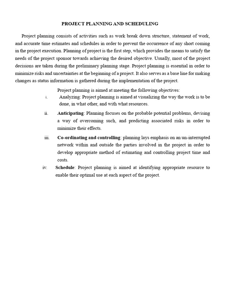 Project Planning and Scheduling | PDF | Applied Mathematics