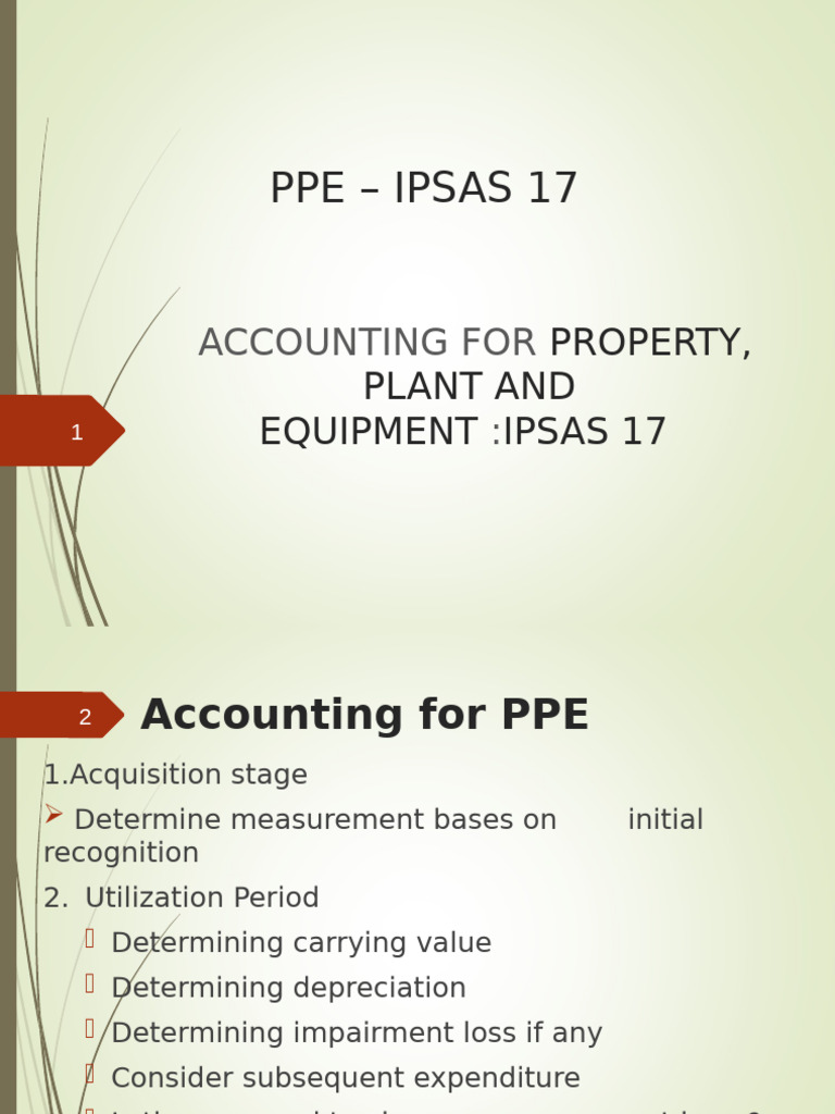 IPSAS 17 - FULLPropert, Plant and Equipment | PDF | Depreciation | Fair Value