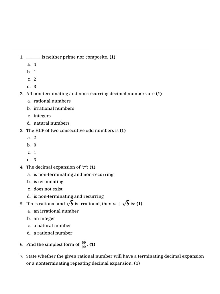 LCM and HCF in Real Numbers | PDF | Numbers | Rational Number