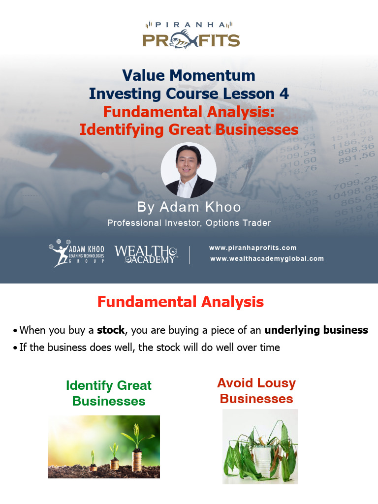 Lesson 4 Fundamental Analysis | PDF | Income | Investing
