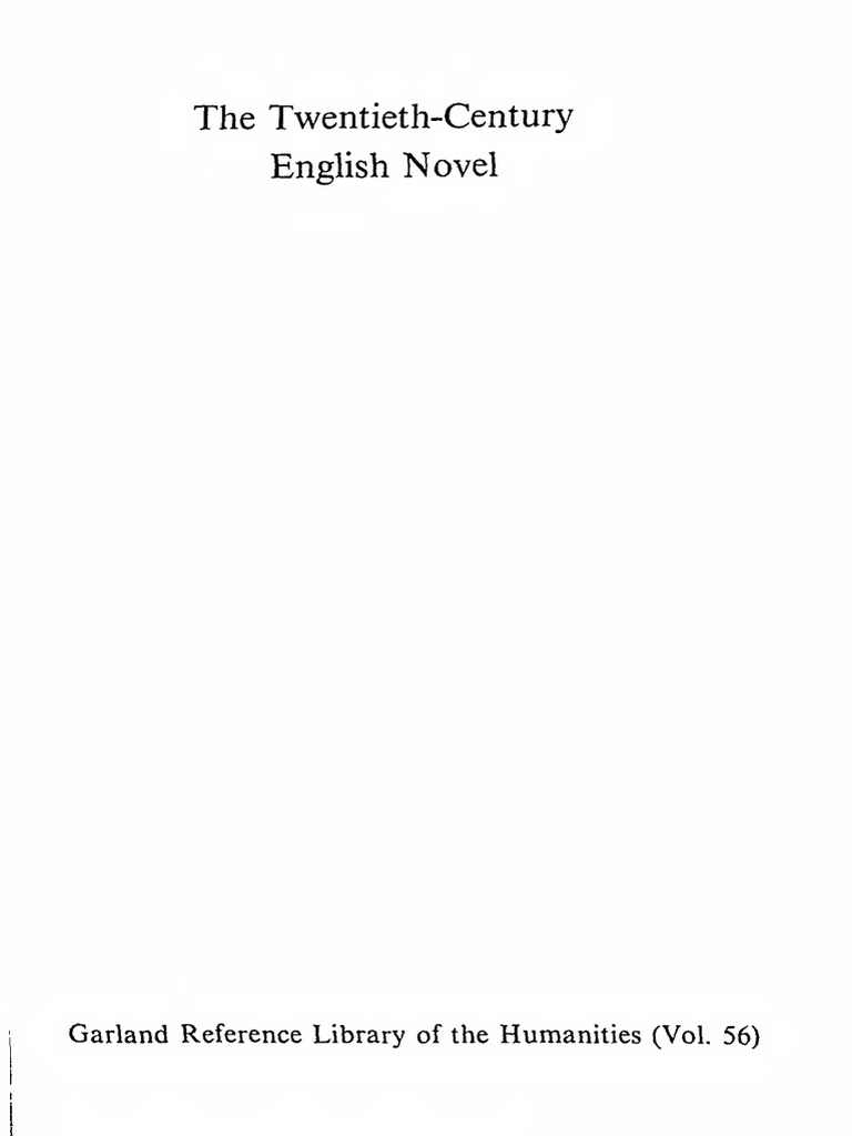 2015.117348.the Twentieth Century English Novel Text | PDF | Thesis ...