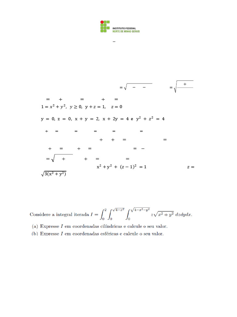 Exercicios-Integral Tripla-2024 | PDF
