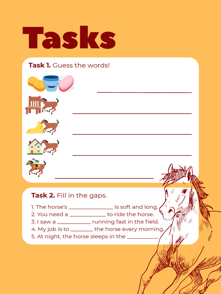 Activities for Learning About Horses | PDF