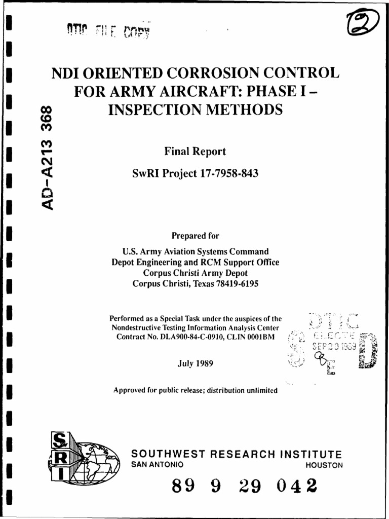 Ada 213368 | PDF | Corrosion | Nondestructive Testing