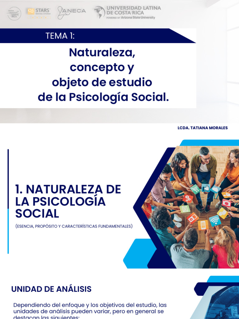 Tema 1. Naturaleza, Concepto y Objeto de Estudio de La Psicología Social. | PDF | Psicología ...