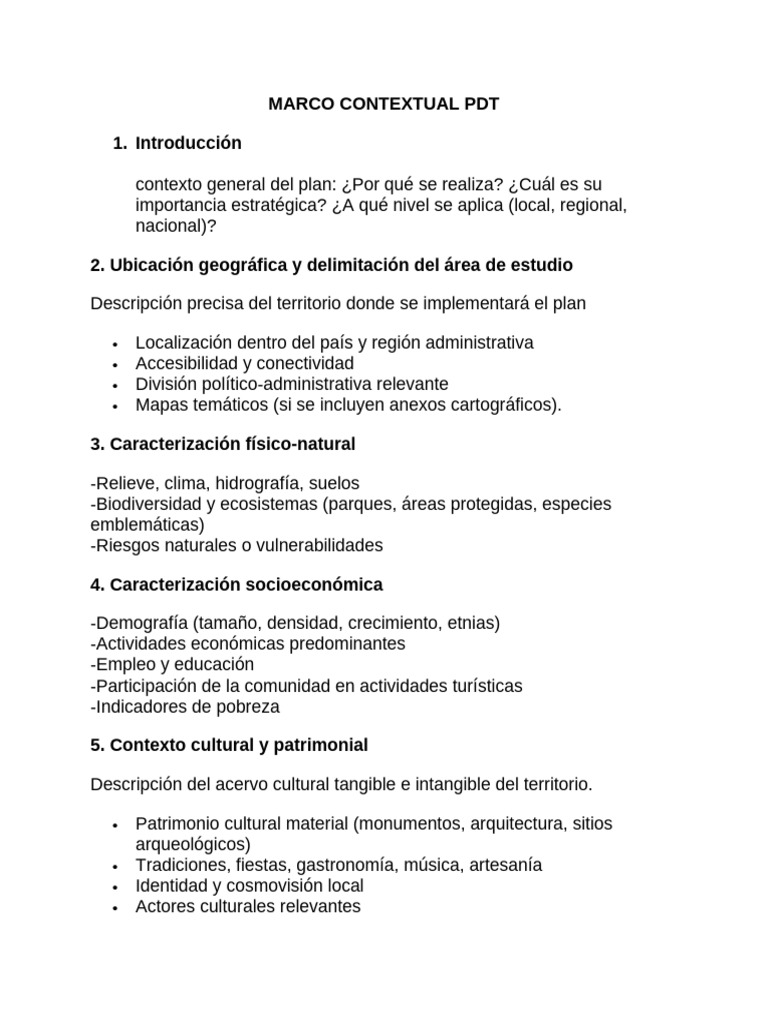 Marco Contextual PDT | PDF
