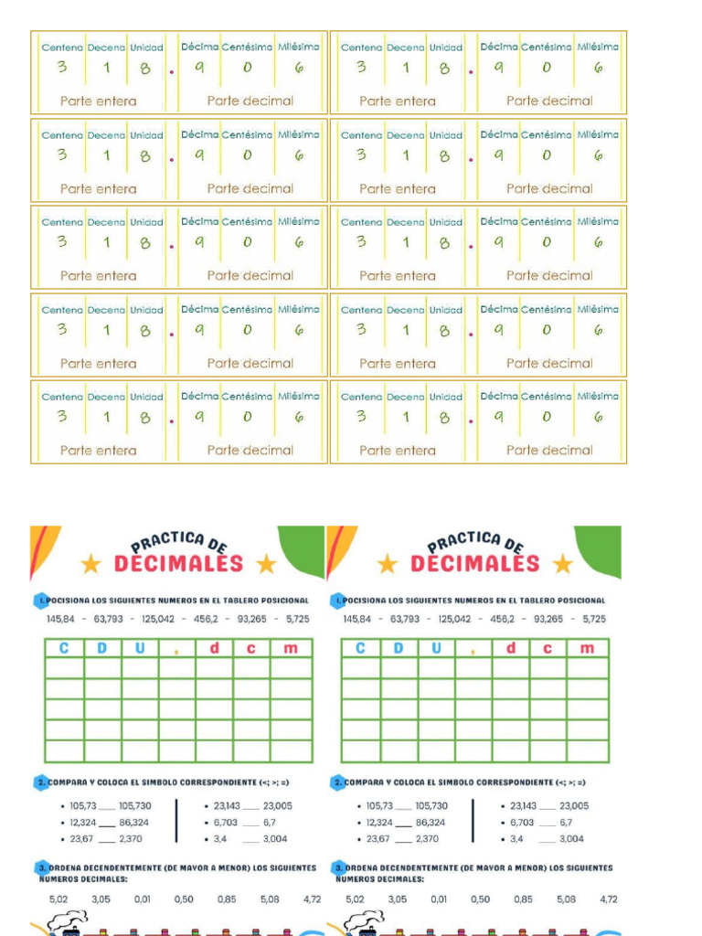 Decimales 5to | PDF