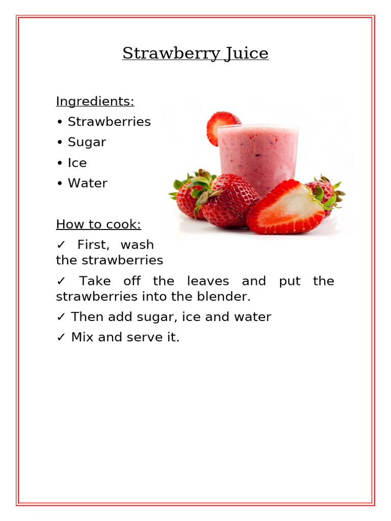 Strawberry Juice | PDF