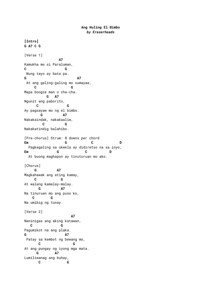 Ang Huling El Bimbo | PDF