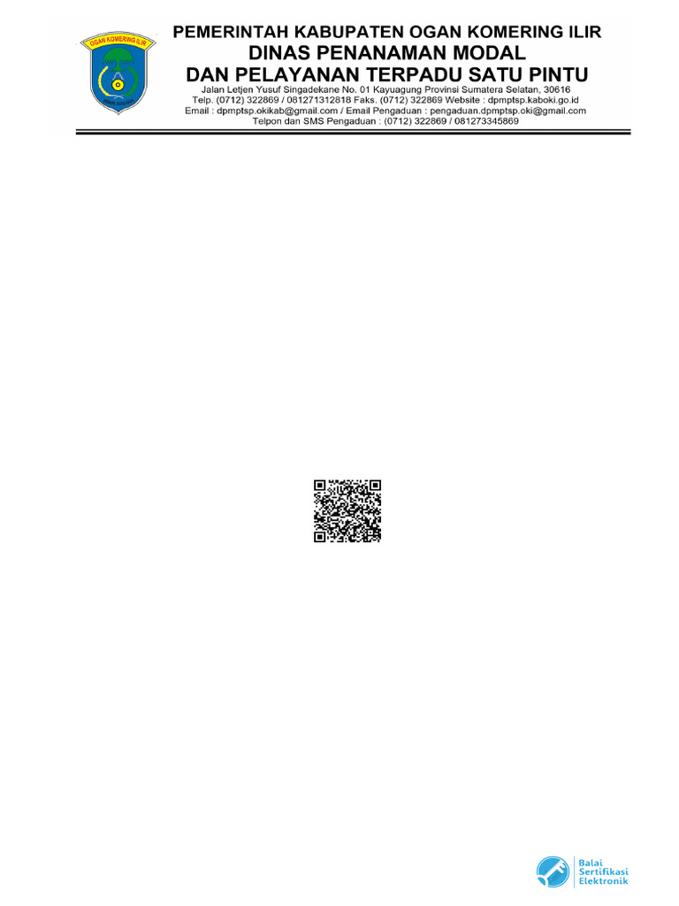 Surat Penyampaian Dokumen Izin Usaha Perkebunan Dan Izin Lokasi DPMPTSP ...