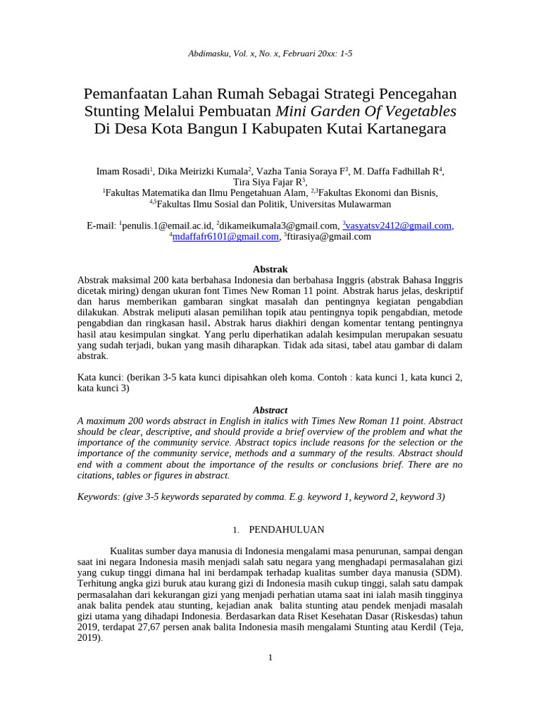 Luaran Proker Mini Garden 1 | PDF