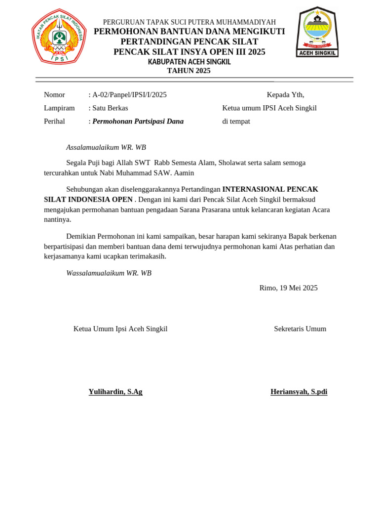 Proposal Dana Ke Bupati | PDF