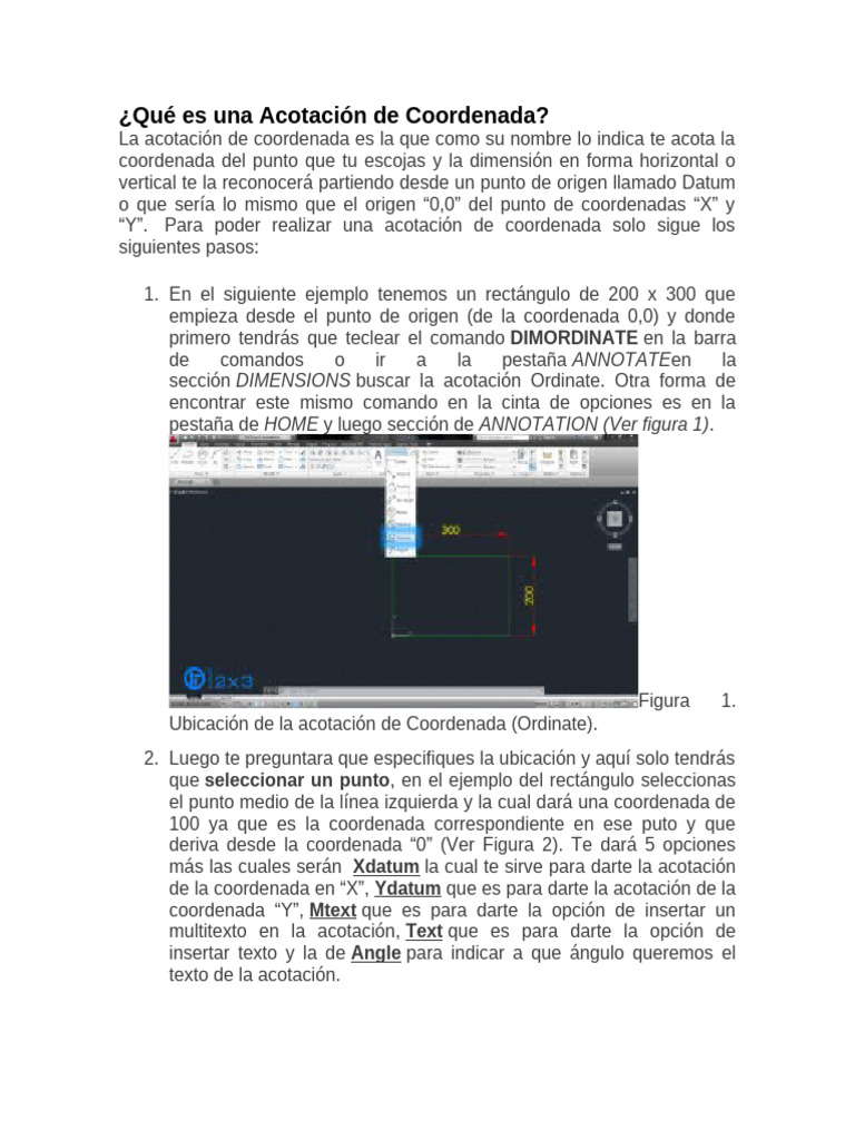 Como Acotar Con Coordenadas | PDF | Geometría