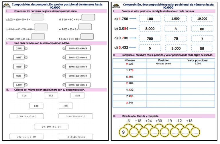 Valor Posicional y Descomposición | PDF