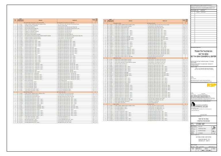 MEP - 0000 - Drawing list-MEP - CD - 0001 | PDF
