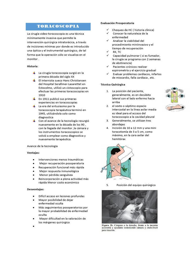 Toracoscopia | PDF | Ovario | Tórax