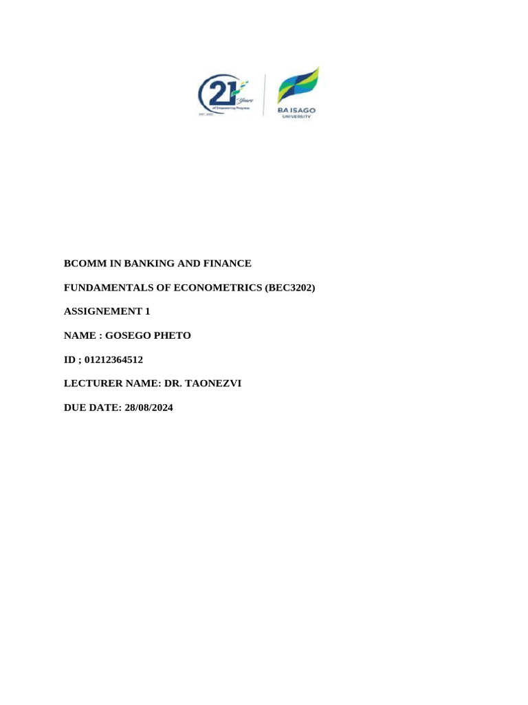 Fundamentals of Econometrics | PDF | Econometrics | Economics