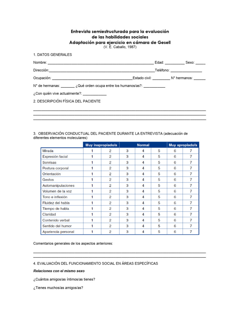 Entrevista Semi-Estructurada - Adaptacion | PDF | Ansiedad | Psicología Social