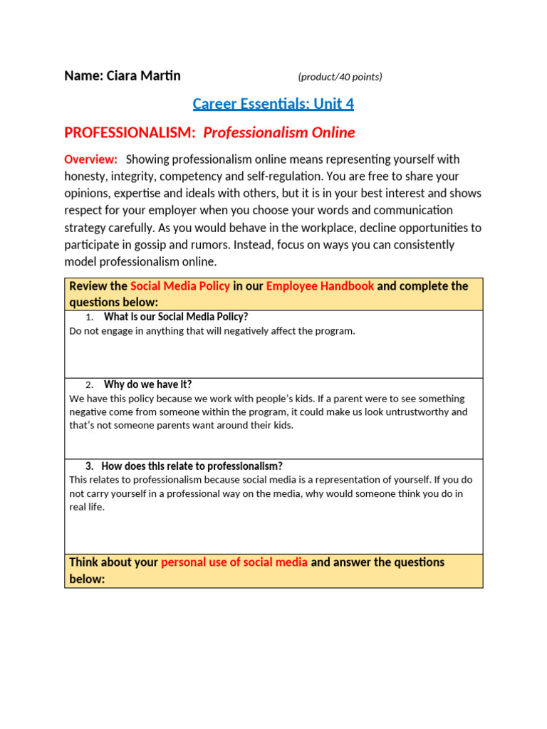 CE Professionalism Online 2 | PDF | Business | Human Communication