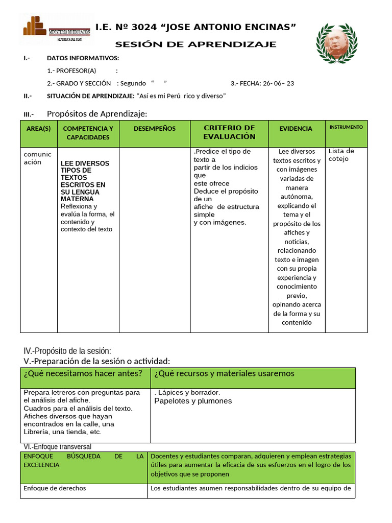 Asi Es Mi Peru Rico y Diverso 1 | PDF | Aprendizaje | Sicología