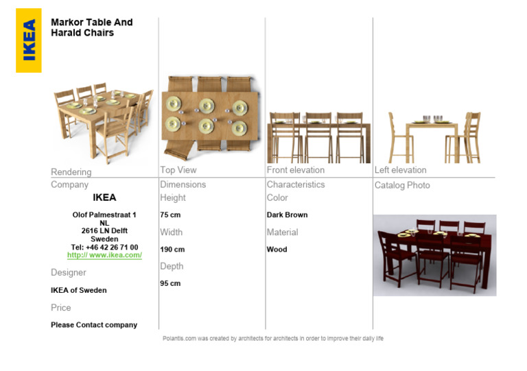 IKEA_Markor_Table_And_Harald_Chairs | PDF