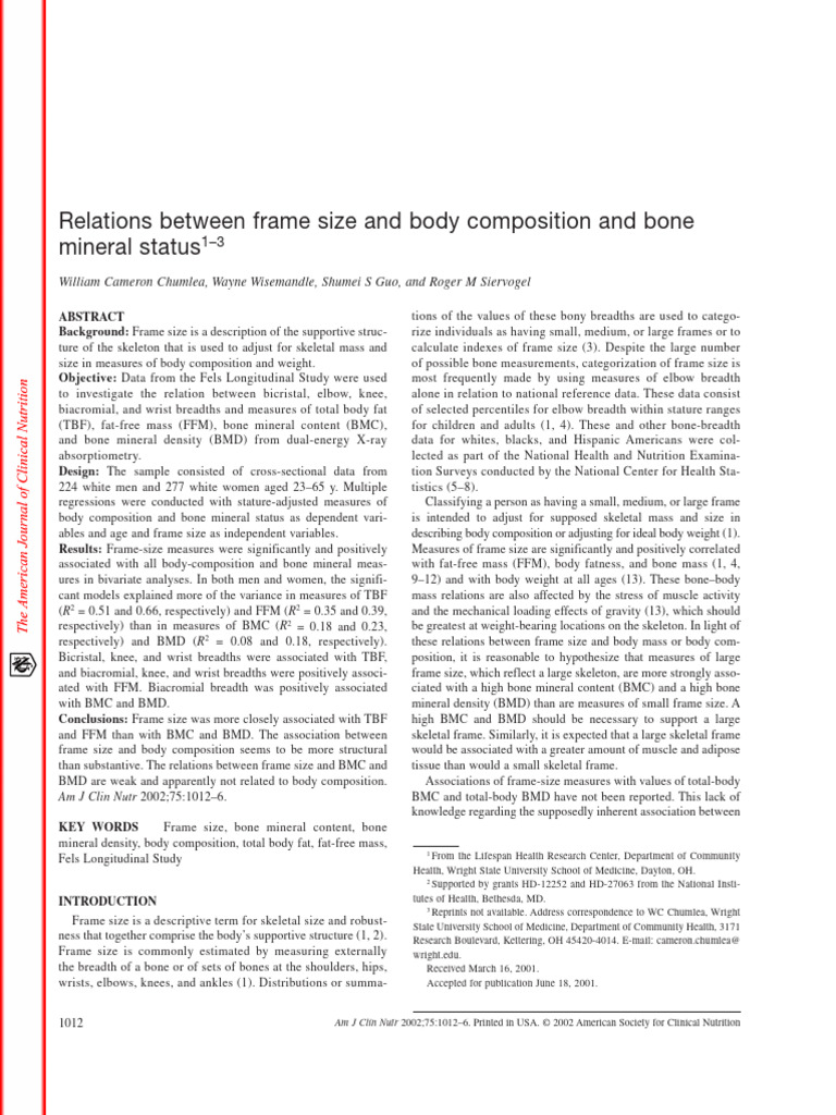 Rel BW Frame Size Bcomp BMD | PDF