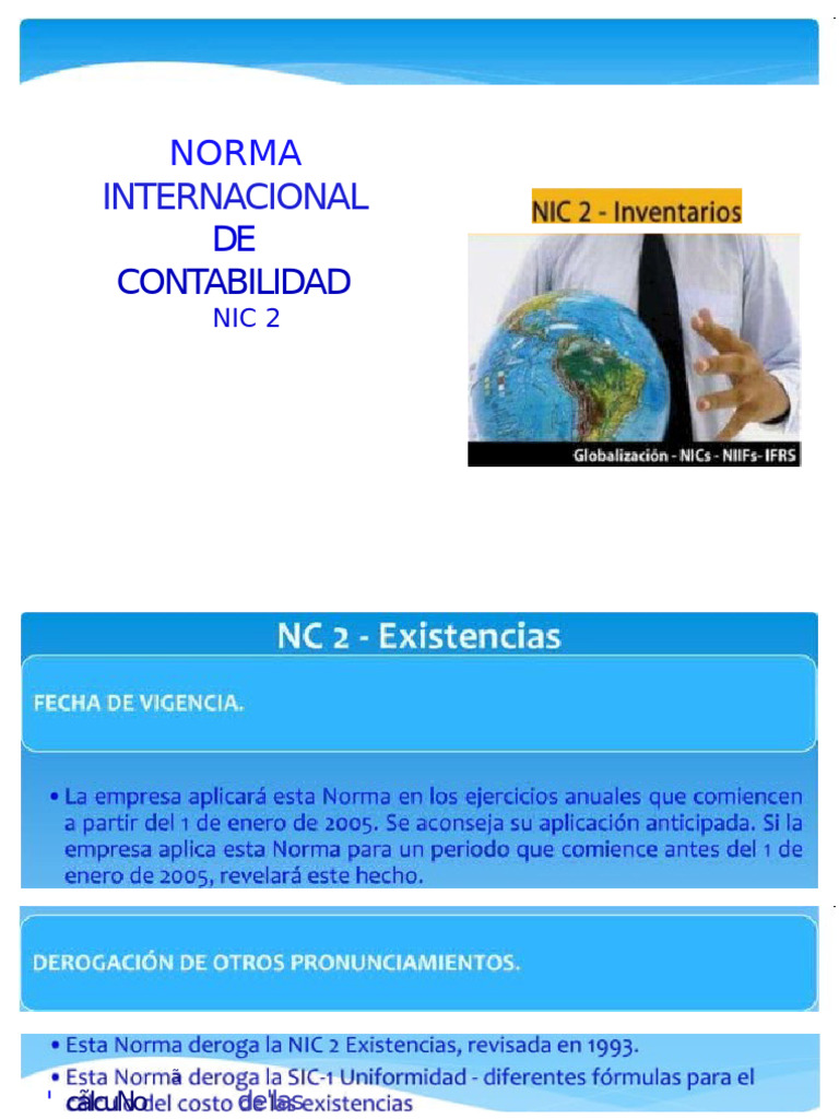 Nic 2 | PDF | Contabilidad | Negocios económicos