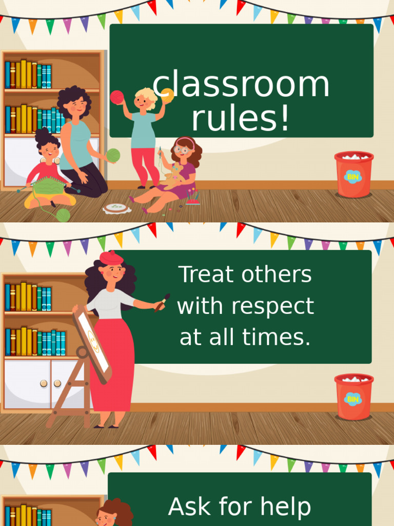 Colorful Fun Classroom Rules Presentation | PDF