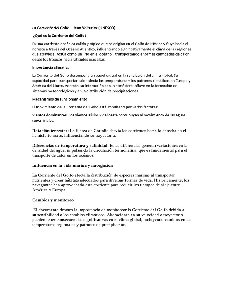 La Corriente Del Golfo Meteorologia | PDF