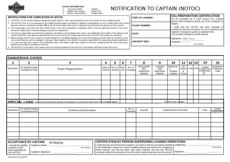 NOTOC - para Imprimir | PDF | Aviation