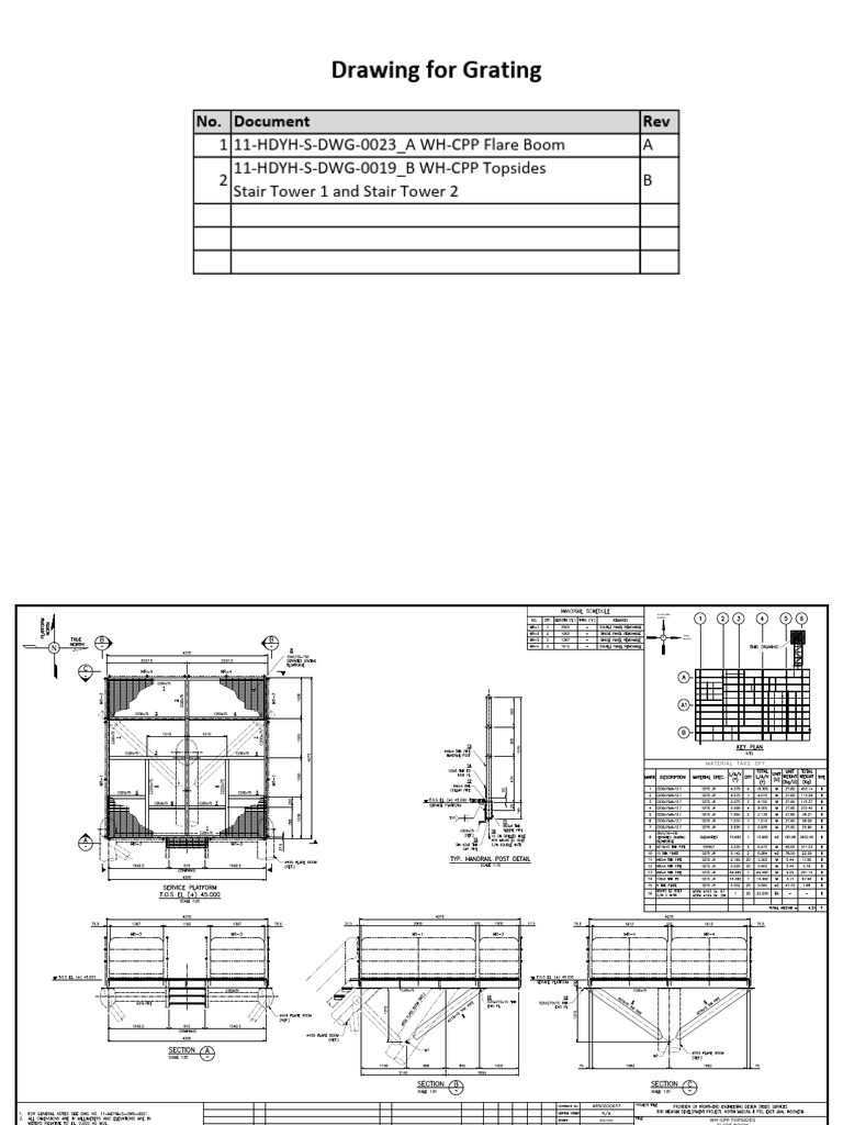 Drawing Grating (Flare Boom, Stair Tower 1 and 2) | PDF