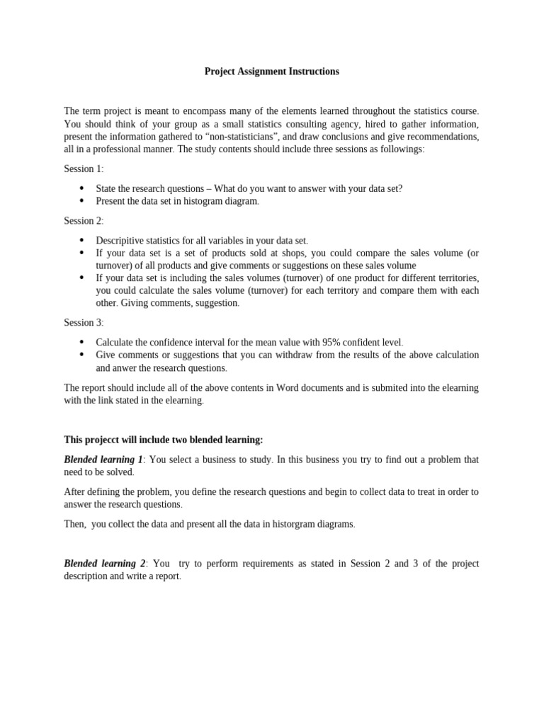 Project Assignment 1 Semester 2 | PDF