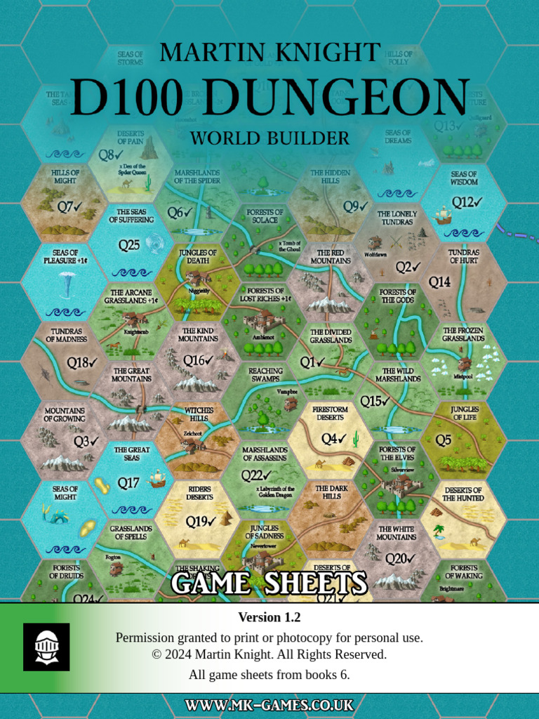 Book 6 The World Builder Game Sheets v1.2 | PDF