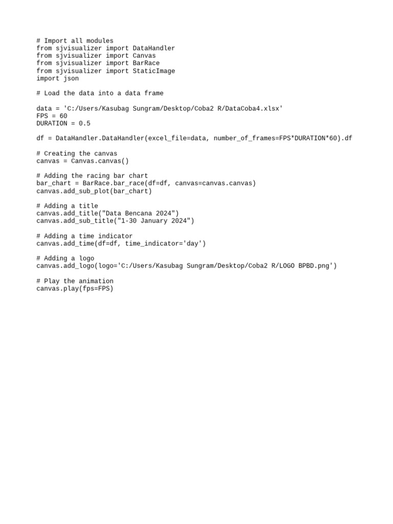 Coding Python - Video Bar Race Chart | PDF