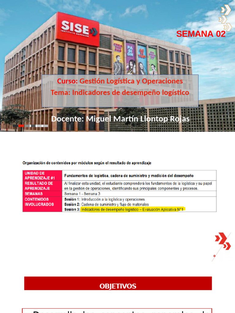 Sise Semana 3 Sesion 1-2 Gestion Logistica-1-1 | PDF | Logística | Indicador de rendimiento