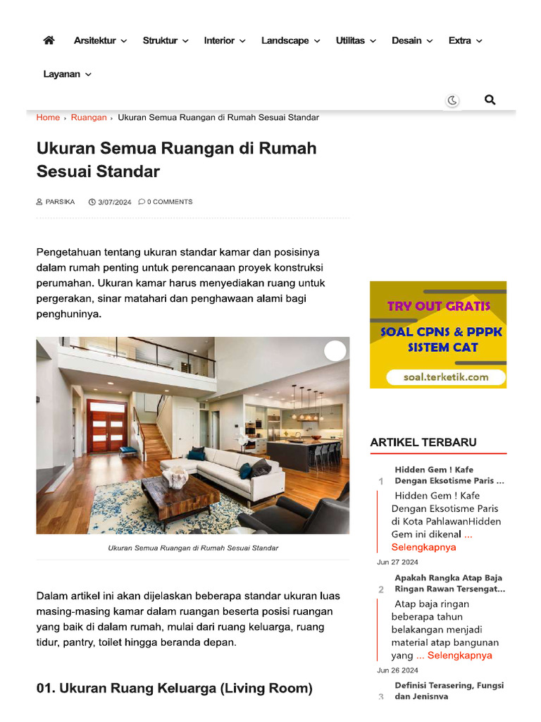 Standar Ruang Di Rumah | PDF